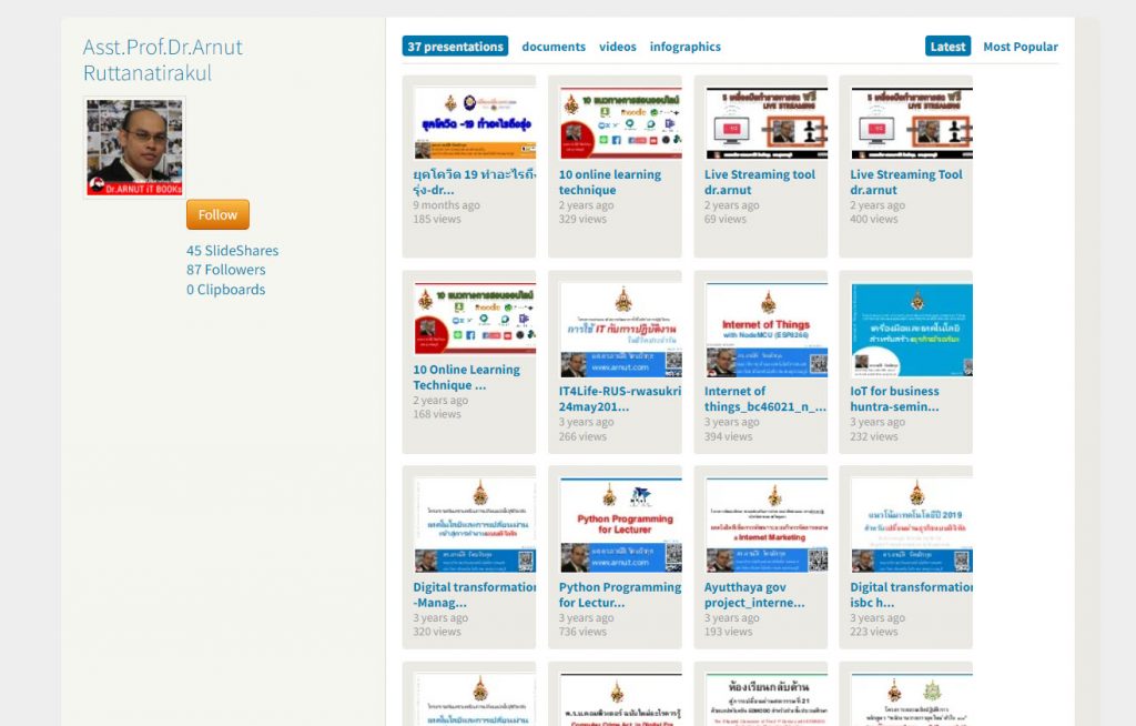 Slideshare เว็บรวมเอกสารประกอบการบรรยายทั่วโลก – Arnut Blogs