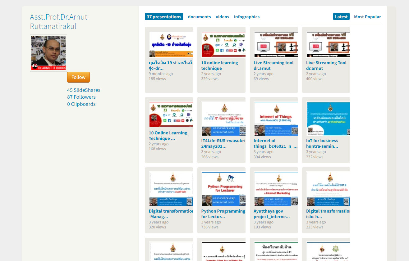 Slideshare เว็บรวมเอกสารประกอบการบรรยายทั่วโลก – Arnut Blogs
